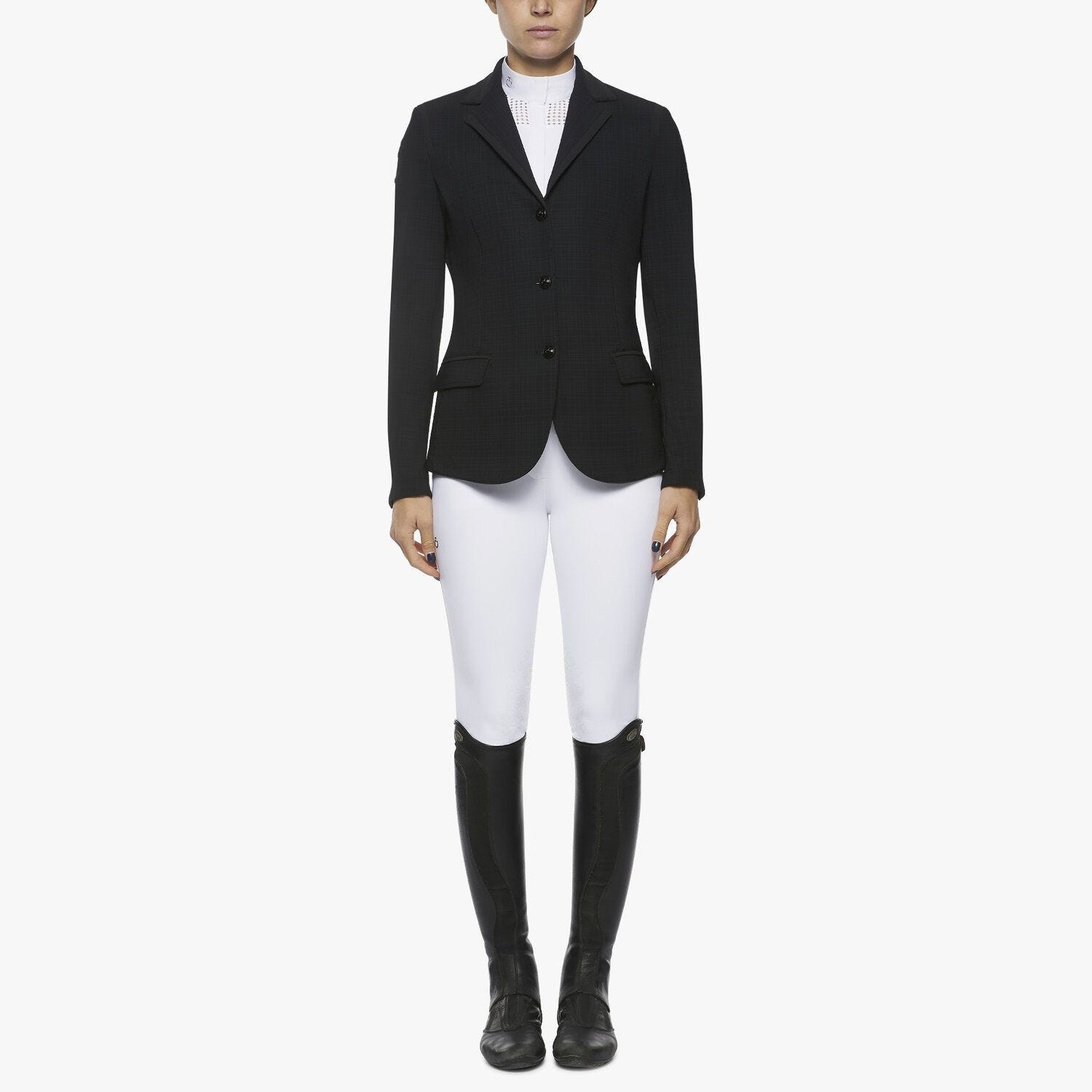 Women's competition riding jacket with piping